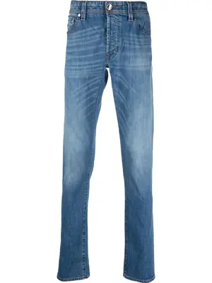 TRAMAROSSA Stretch-cotton Straight-leg Jeans - Blue