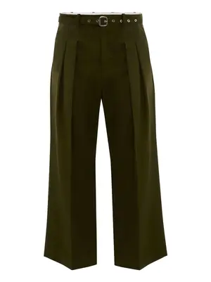JW Anderson Pressed-crease Tailored Trousers - Green