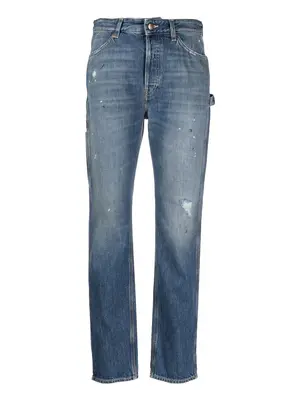 WASHINGTON DEE-CEE Ripped Straight-leg Jeans - Blue