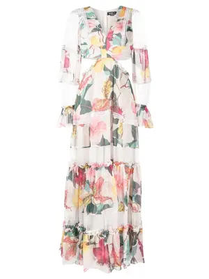 PatBO Hibiscus Cut-out Maxi Dress - Pink