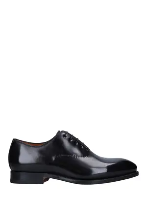 Bontoni Leather Vittorio Oxford Shoes Black