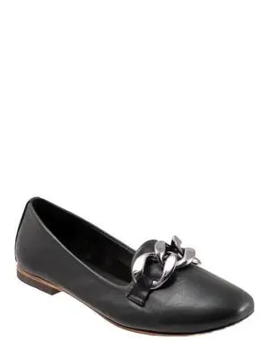 BUENO Chain Flat Loafer - Black