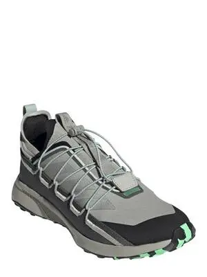 Adidas Canvas Running Shoe - Grey/ Silver Metallic/ Green