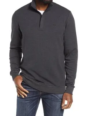 Travis Mathew TravisMathew Cloud 2.0 Quarter Zip Pullover Heather Dark Grey