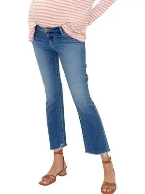 Hatch Under The Bump Crop Maternity Jeans Indigo