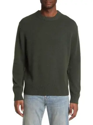 FRAME FRAME Cashmere Crewneck Sweater Military Green