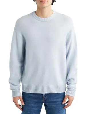 FRAME FRAME Cashmere Crewneck Sweater Pale Blue Heather