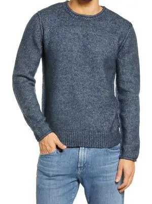 SCHOTT Schott NYC Rolled Collar Pullover Sweater Navy