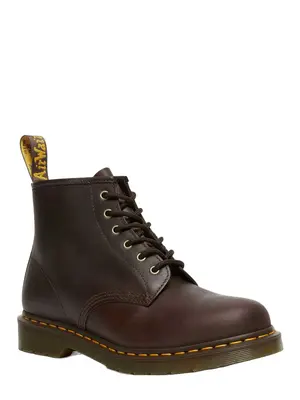 Dr. Martens 101 Crazy Horse Leather Ankle Boots - Brown