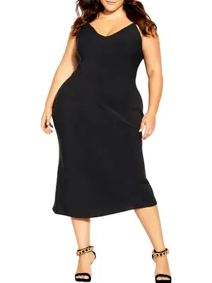 City Chic City Chic Sadie Midi Dress Black