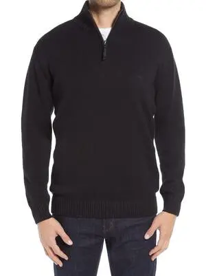 Rodd & Gunn Rodd & Gunn Merrick Bay Quarter Zip Sweater Coal
