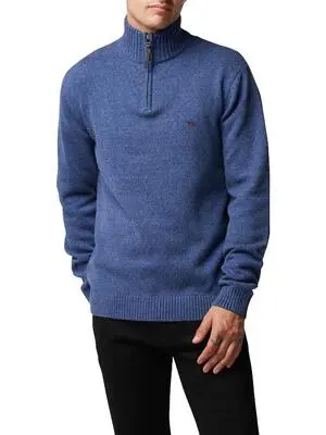 Rodd & Gunn Rodd & Gunn Merrick Bay Quarter Zip Sweater Denim
