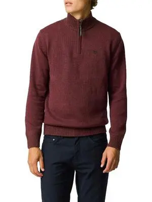 Rodd & Gunn Merrick Bay Quarter Zip Sweater - Flame