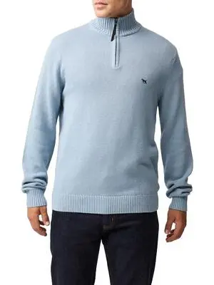 Rodd & Gunn Rodd & Gunn Merrick Bay Quarter Zip Sweater Glacier