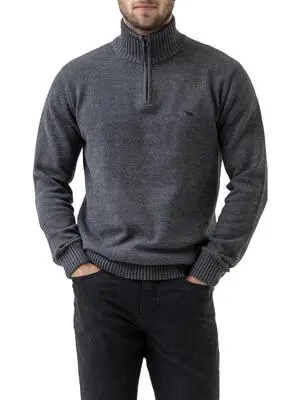 Rodd & Gunn Rodd & Gunn Merrick Bay Quarter Zip Sweater Granite