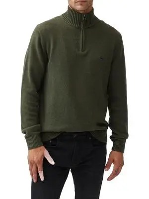 Rodd & Gunn Rodd & Gunn Merrick Bay Quarter Zip Sweater Loden