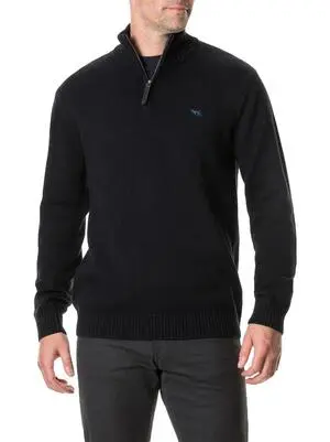 Rodd & Gunn Rodd & Gunn Merrick Bay Quarter Zip Sweater Onyx
