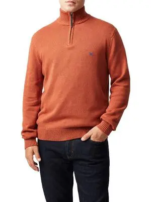 Rodd & Gunn Rodd & Gunn Merrick Bay Quarter Zip Sweater Rust