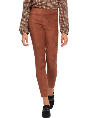 NYDJ Faux Suede Leggings - Coffee Bean