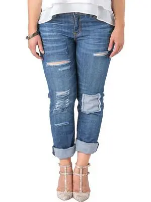 STANDARDS & PRACTICES Ripped Boyfriend Jeans - Repair