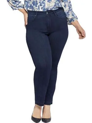 NYDJ The High Waist Release Hem Straight Leg Jeans - Highway
