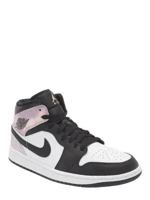 JORDAN Air Mid Se Basketball Sneaker - Black/ Coral/ White/ Amethyst