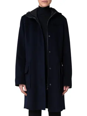 Akris Akris Punto Wool Duffle Coat 197 Navy-black