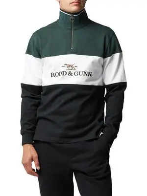 Rodd & Gunn Cotton Quarter-zip Pullover - Forest
