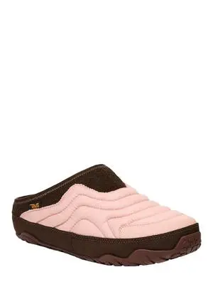 Teva Reember Terrain Quilted Mule - Rose Smoke/chocolate Brown