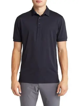 Mizzen+main Versa Solid Golf Polo - Black