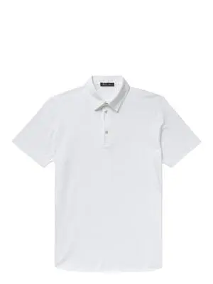 Loro Piana Cotton-piqué Polo Shirt - White
