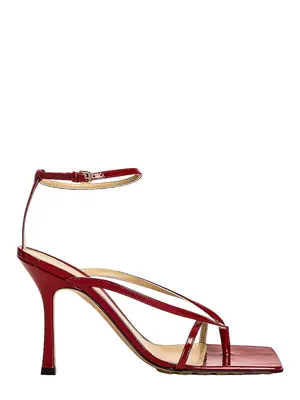 Bottega Veneta Stretch Ankle Strap Sandals - Apple Candy