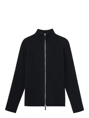 Lafayette 148 New York Lafayette 148 New York Cashmere Zip-Up Cardigan Black