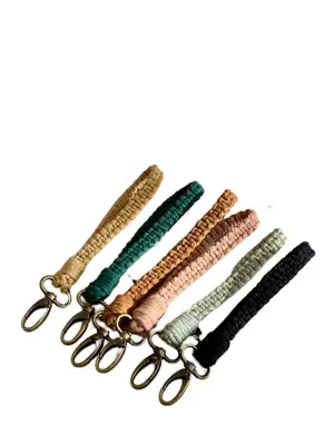 MACRAMÉ BY MONDAY Wristlet Keychain - Gold