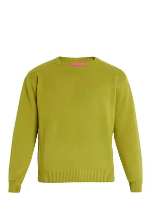 THE ELDER STATESMAN Heavyweight Cashmere Sweater - Snap Pea