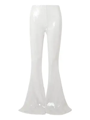 16Arlington Koro Sequined Tulle Flared Pants - White