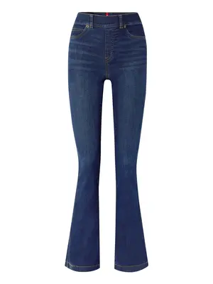 Spanx High-Rise Flared Jeans Blue
