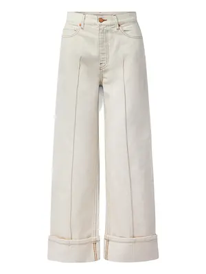 Ulla Johnson Ulla Johnson The Genevieve High-Rise Wide-Leg Jeans Off-white