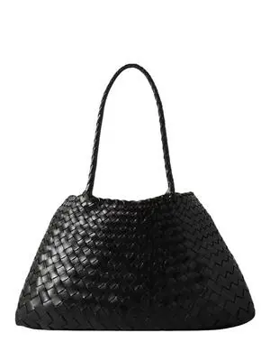 Dragon Diffusion Santa Croce Woven Leather Tote - Black