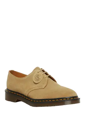 Dr. Martens 1461 Made In England Buck Suede Oxfords - Cream