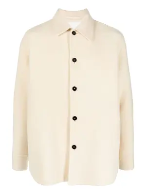 JIL SANDER Button-up Long-sleeved Shirt Jacket - Neutrals