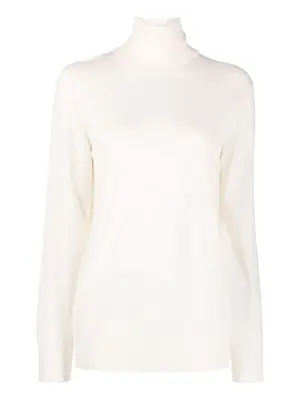JIL SANDER Roll-neck Wool Jumper - Neutrals