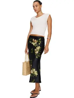 REFORMATION Layla Silk Midi Skirt Mood For Love