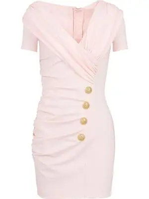 BALMAIN Balmain Fitted Button-Embossed Mini Dress