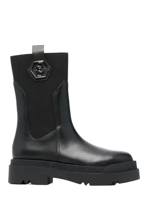 Liu Jo Love 34 Leather Chelsea Boots - Black