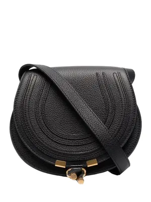 Chloé Chloé Marcie Leather Crossbody Bag Black