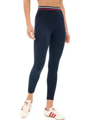 Splits59 Bailey High Waist Active Rib 7/8 Leggings - Heather Indigo
