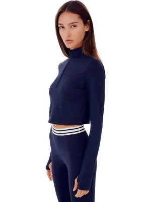 Splits59 Stevie Active Rib Half Zip Indigo