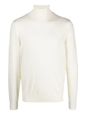 BARBA NAPOLI Roll Neck Pullover - White