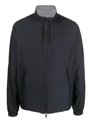 Zegna Reversible Zip-up Sports Jacket - Blue